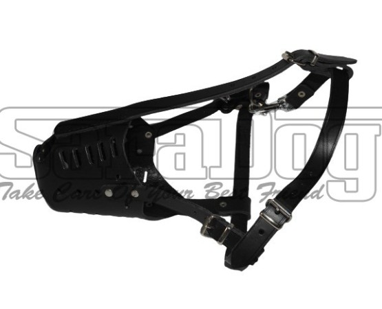 Botnita profesionala pentru Malinois confectionata din piele naturala